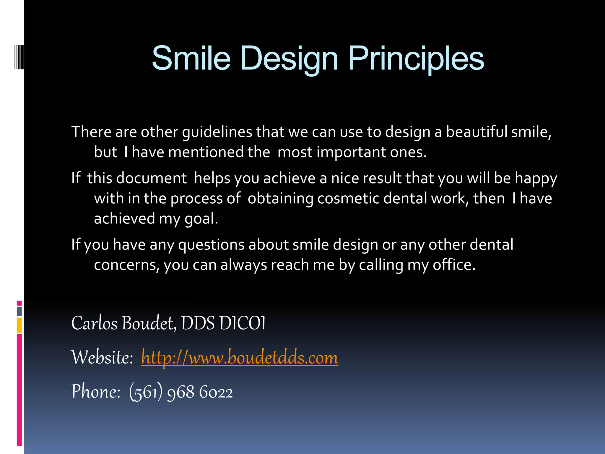 Smile design principles for patients from boudetdds.com
