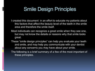 Smile design principles for patients from boudetdds.com