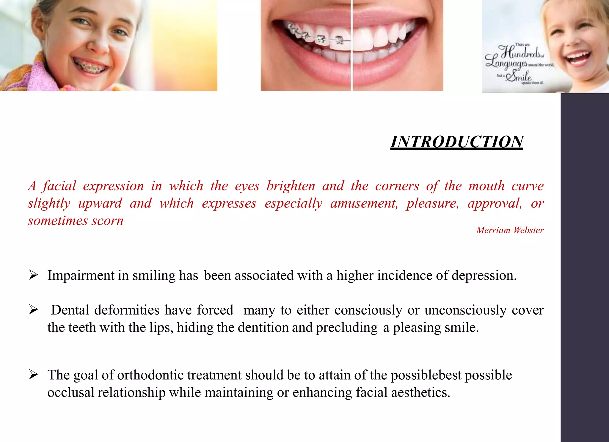 Smile esthetics in orthodontics | PPTX