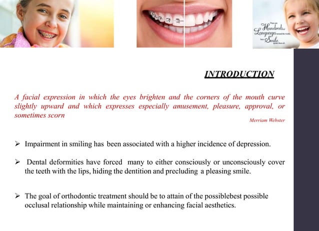 Smile esthetics in orthodontics | PPTX | Dental Health | Diseases and ...