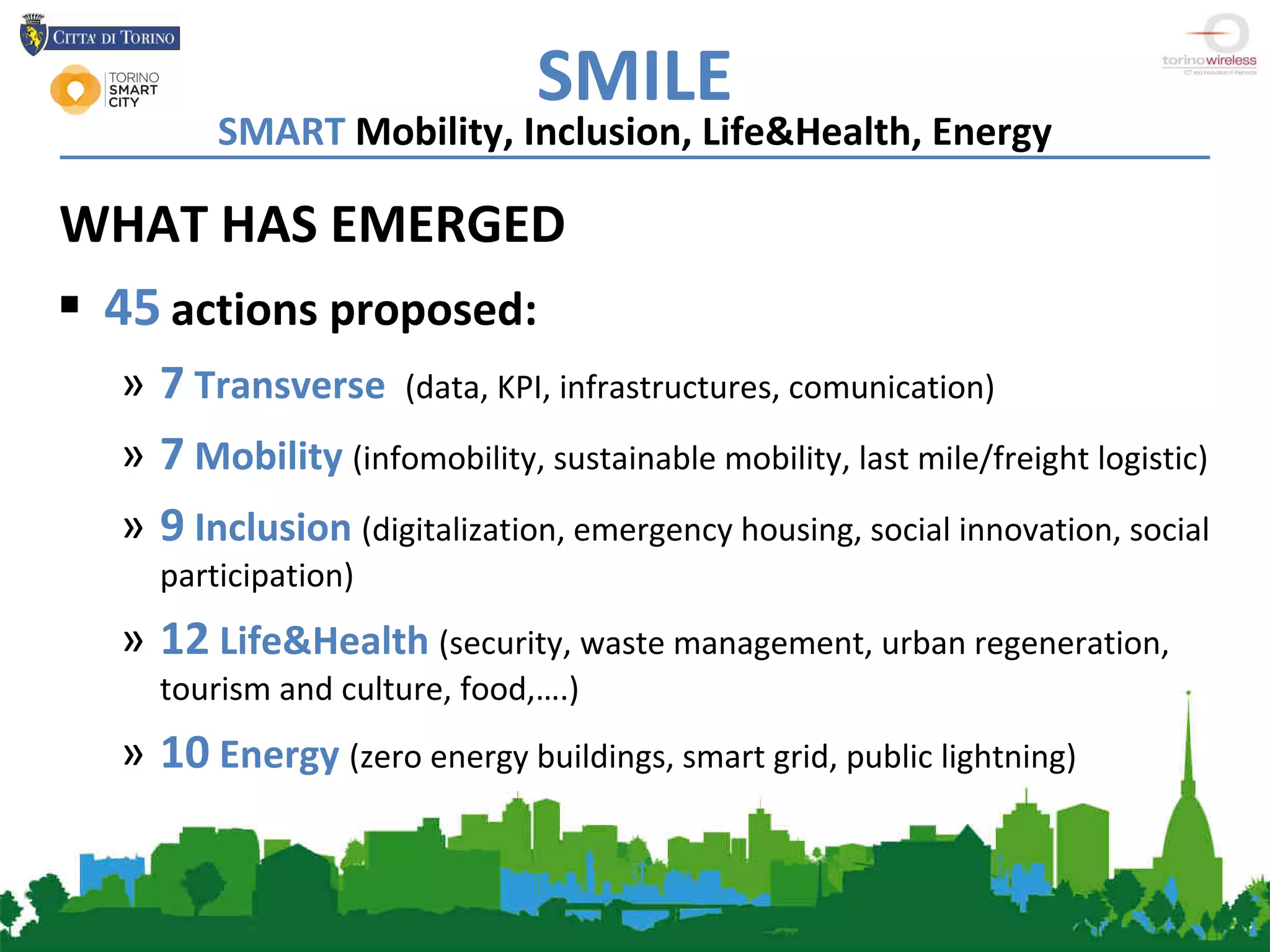 SMILE, masterplan for Torino Smart City | PDF