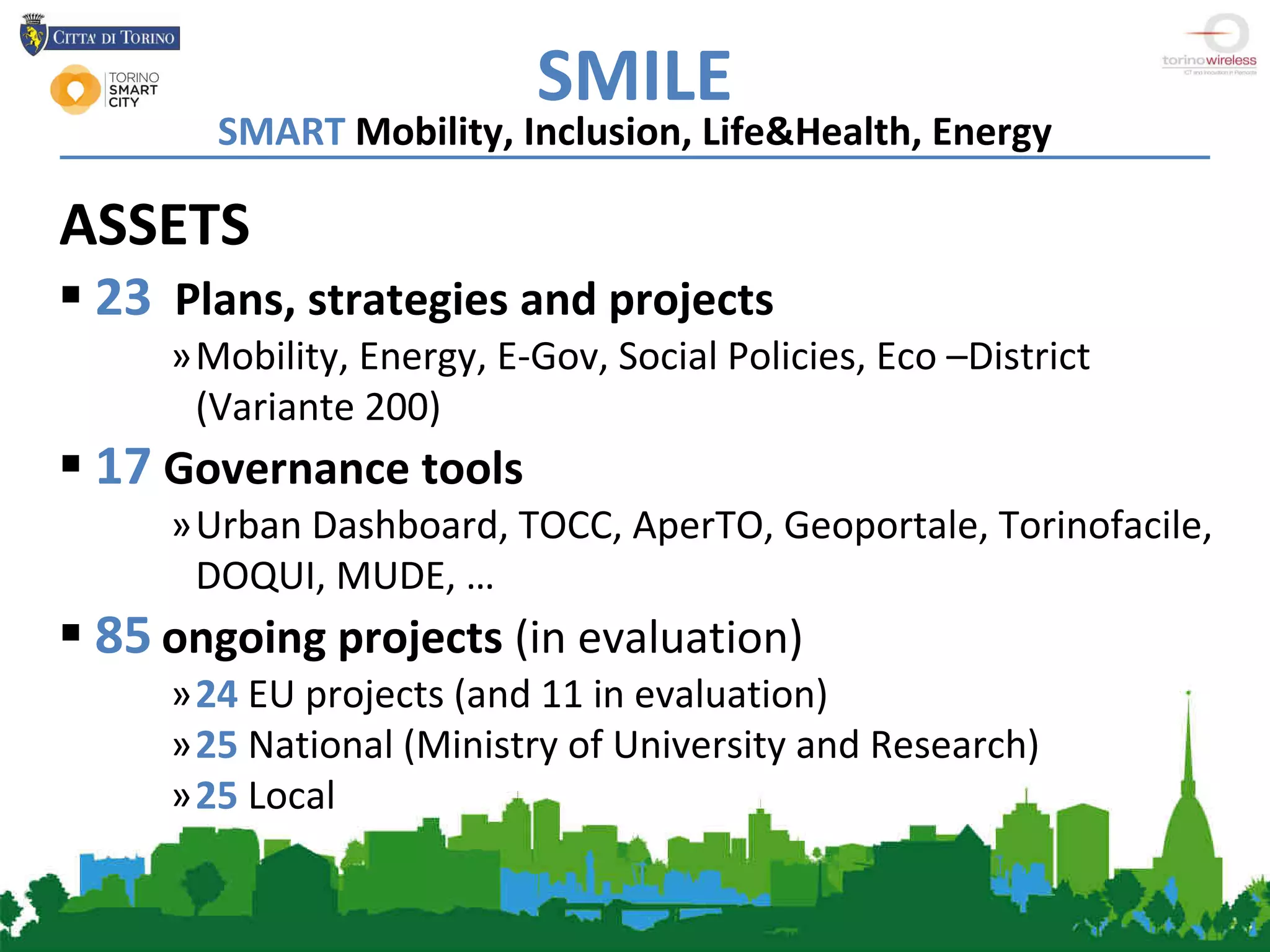 SMILE, masterplan for Torino Smart City | PDF