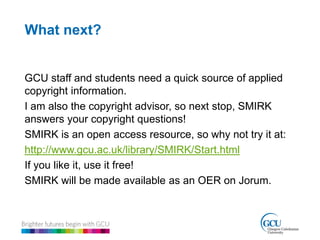 SMIRK presentation from ECIL2014 | PPTX