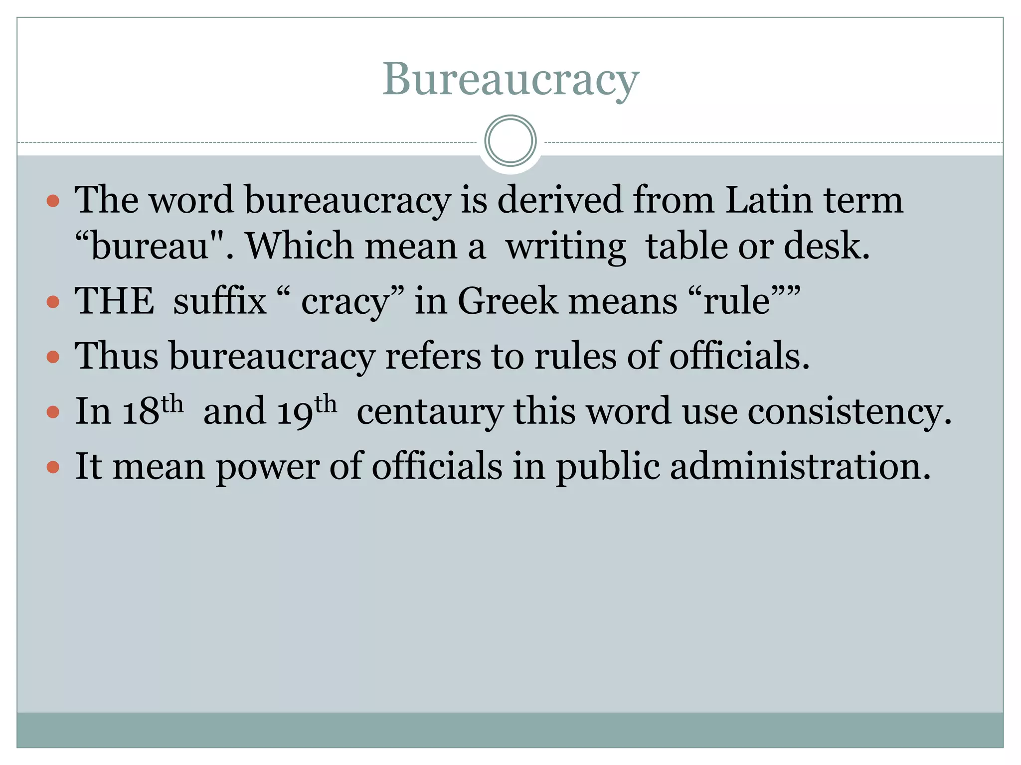 Meaning and type of Bureaucrats | PPTX