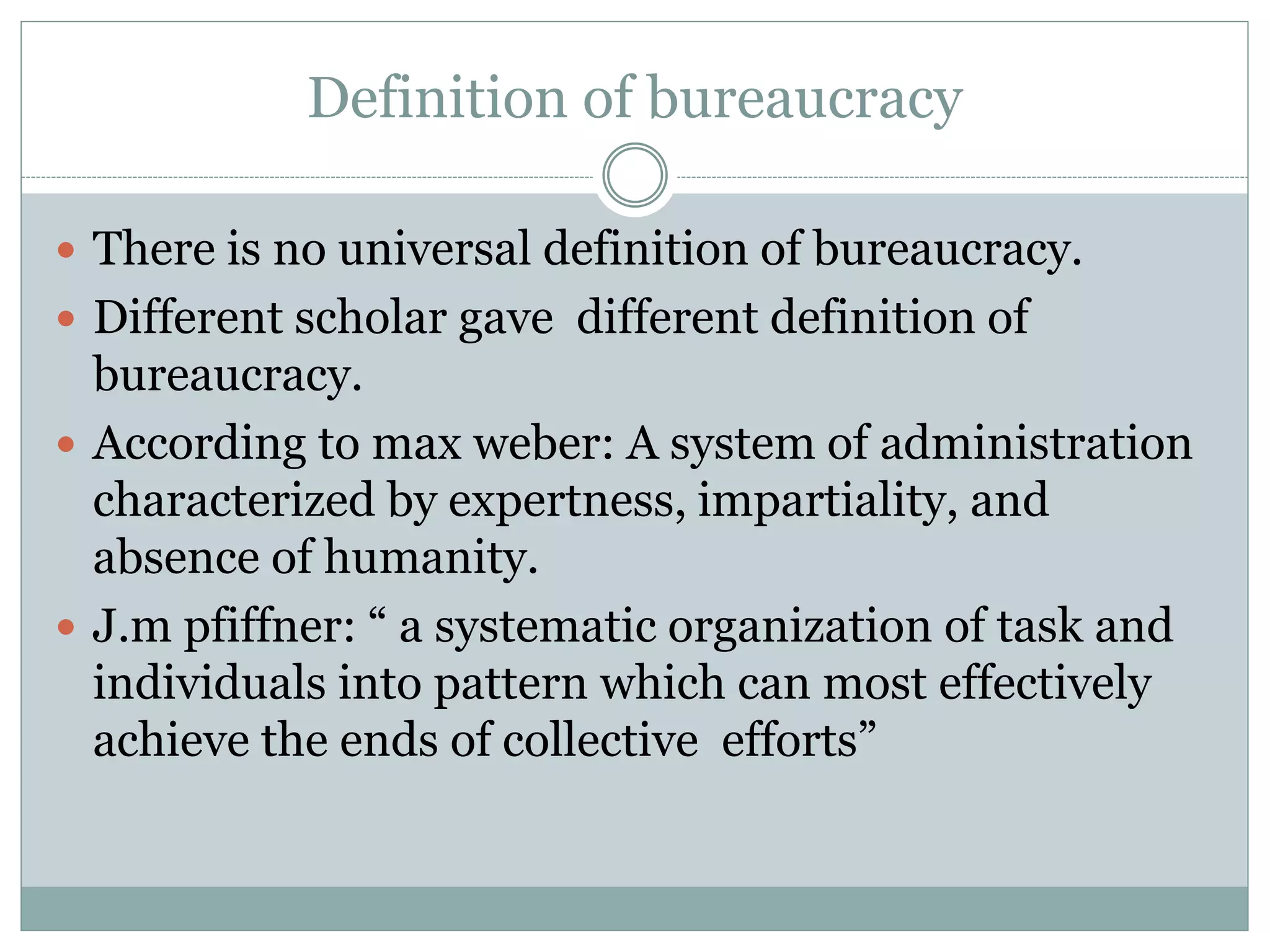 Meaning and type of Bureaucrats | PPTX