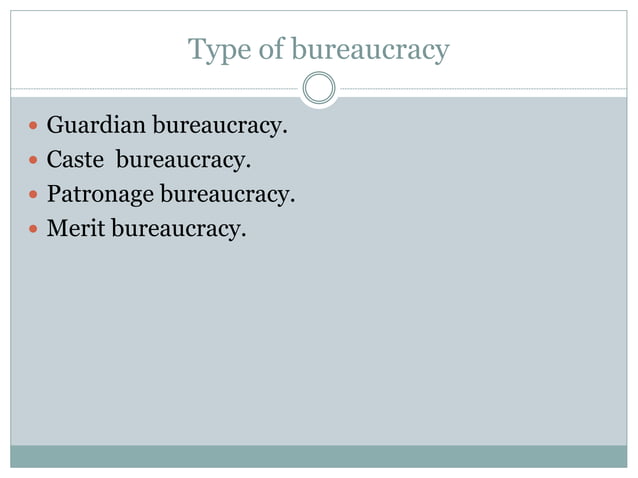 Meaning and type of Bureaucrats | PPTX