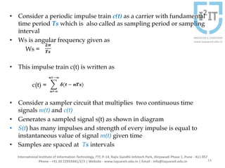 Sampling Theorem and Band Limited Signals | PPTX