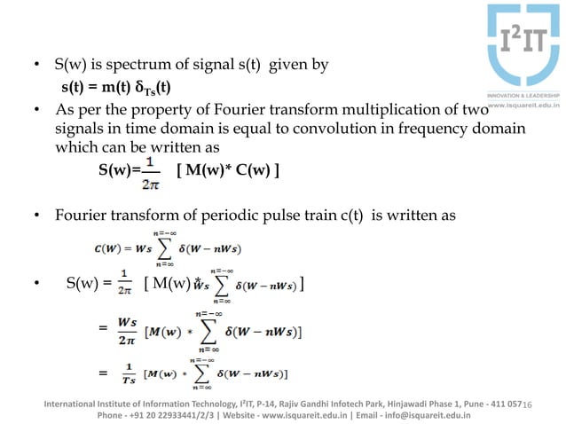 Sampling Theorem and Band Limited Signals | PPTX