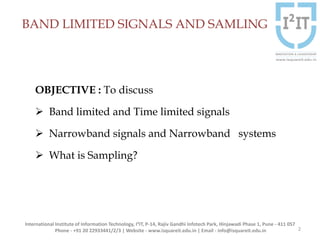 Sampling Theorem and Band Limited Signals | PPTX