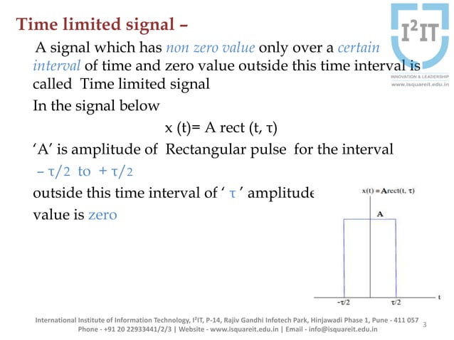 Sampling Theorem and Band Limited Signals | PPTX