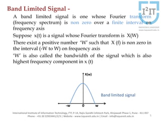 Sampling Theorem and Band Limited Signals | PPTX
