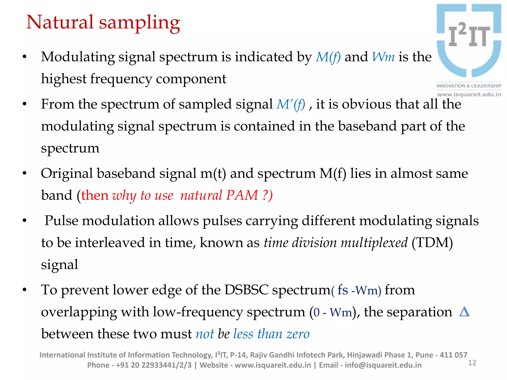 Types of Sampling in Analog Communication | PPTX