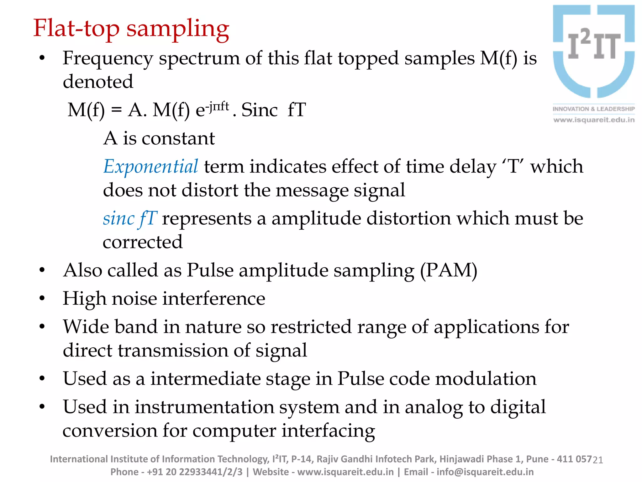 Types of Sampling in Analog Communication | PPTX