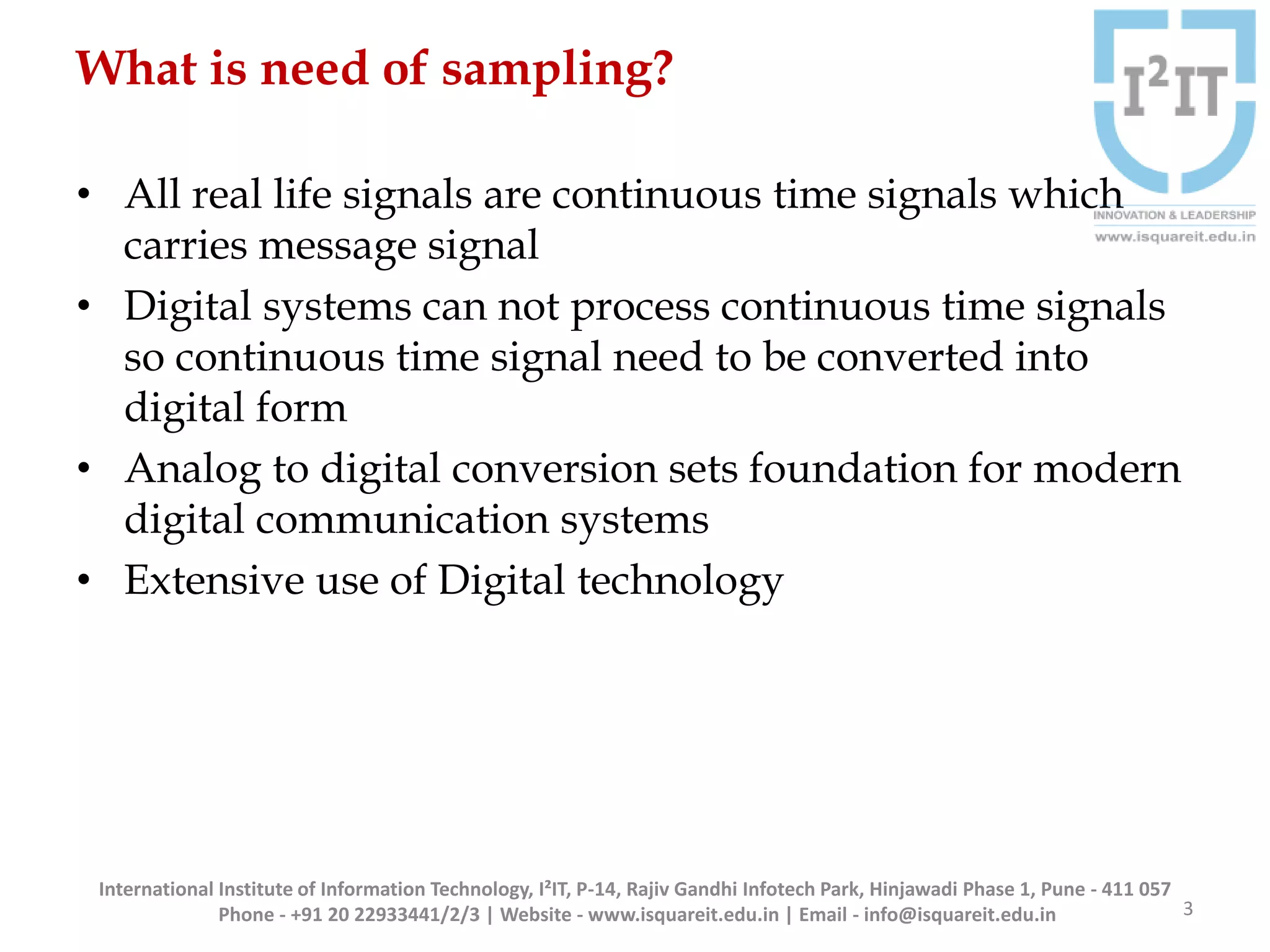 Types of Sampling in Analog Communication | PPT