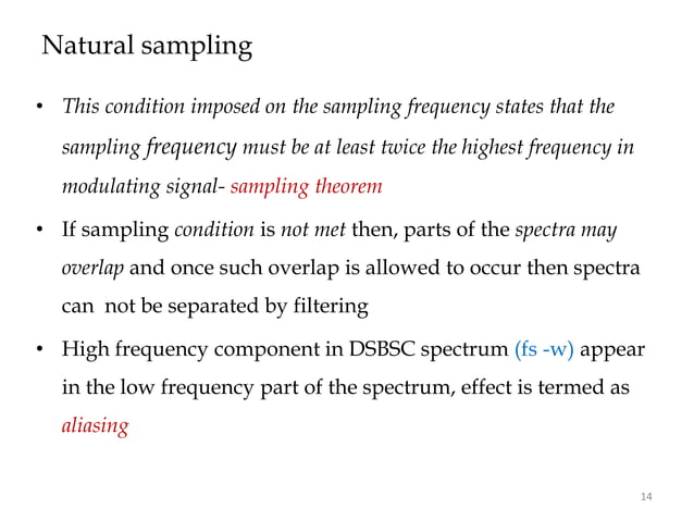 Types of Sampling in Analog Communication | PPTX