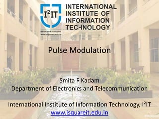 Pulse Modulation - Classification & Case Study | PPT