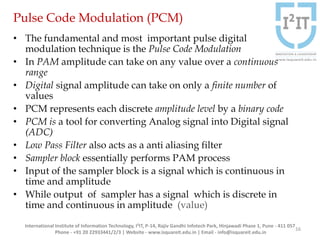 Pulse Modulation - Classification & Case Study | PPT