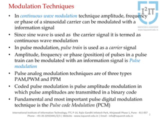 Pulse Modulation - Classification & Case Study | PPT