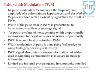 Pulse Modulation - Classification & Case Study | PPT