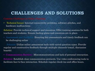 Concept of Management of Online Teaching | PPTX