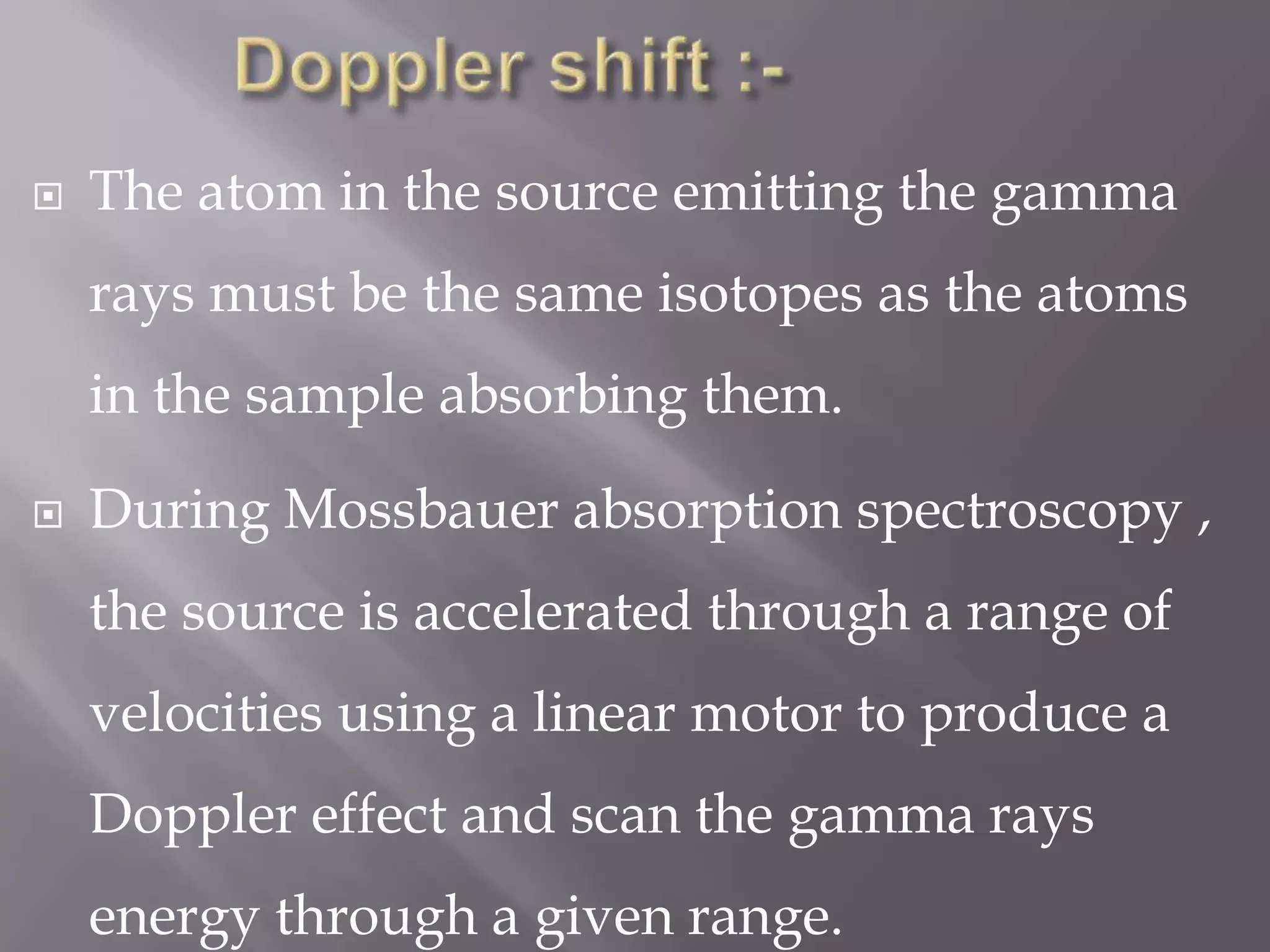 mossbauer spectroscopy | PPTX