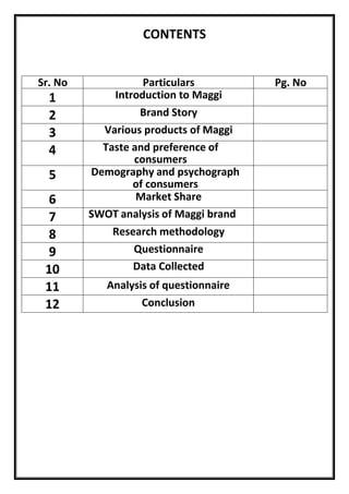 Smit b tech 1st year assignment of communication skills on market survey report on maggi | PDF