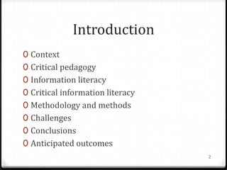 Smith - Towards a model of critical information literacy instruction ...