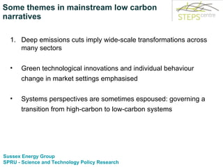 Governing low carbon transitions | PPT