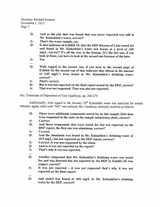Letter to PA DEP about Water Testing Practices with Regard to Shale ...