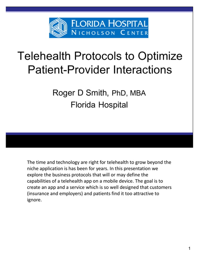 Telehealth Protocols to Create Competitive Advantage | PDF