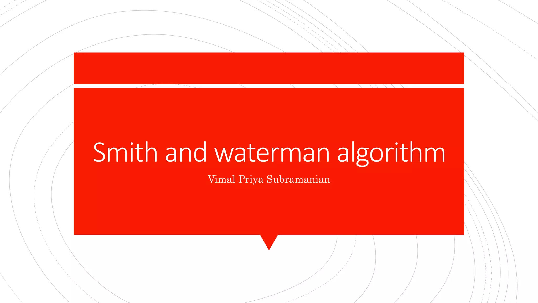 Smith Waterman Algorithm Pptx