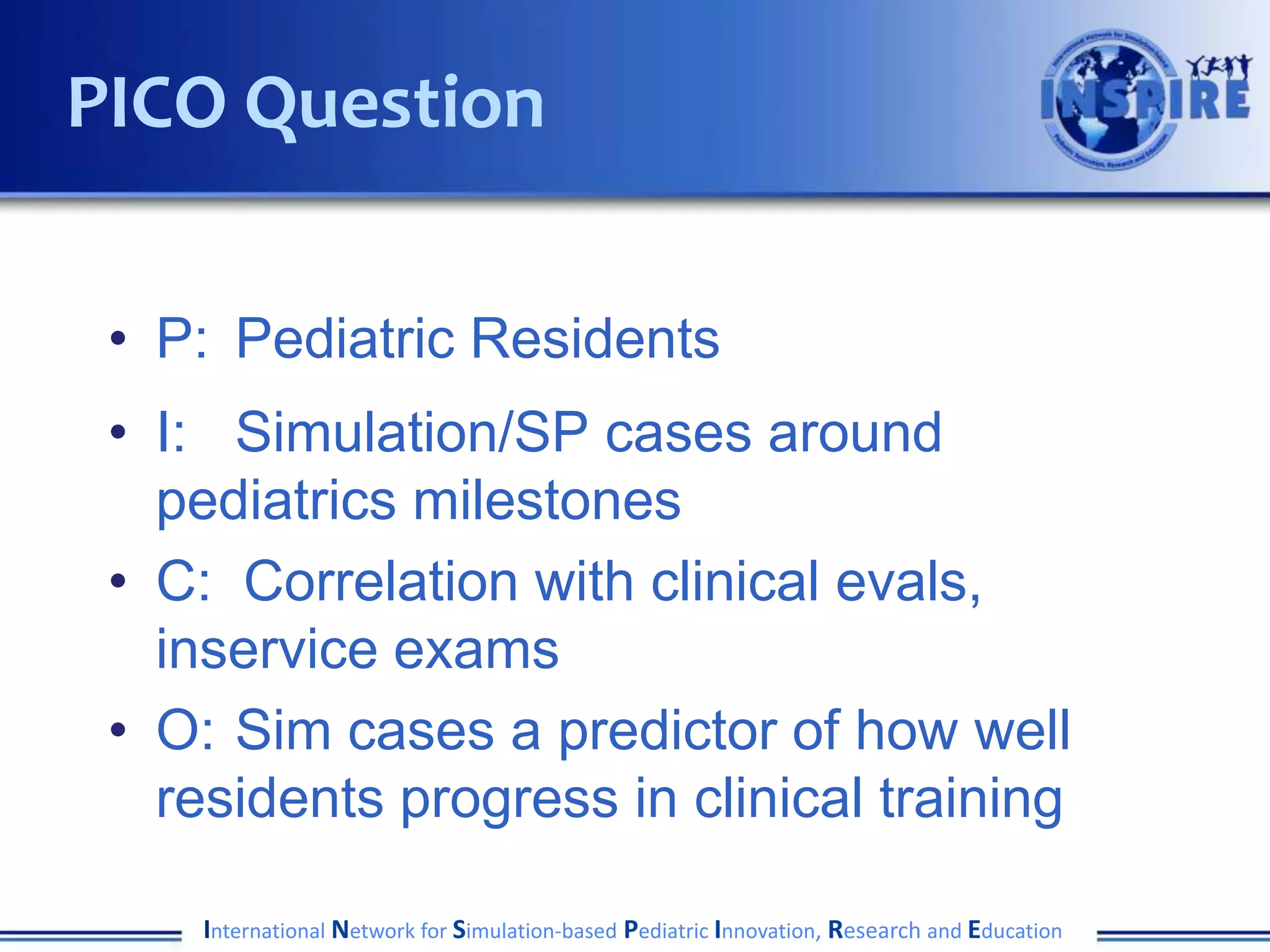 Pediatric Simulation and the Milestones | PPTX