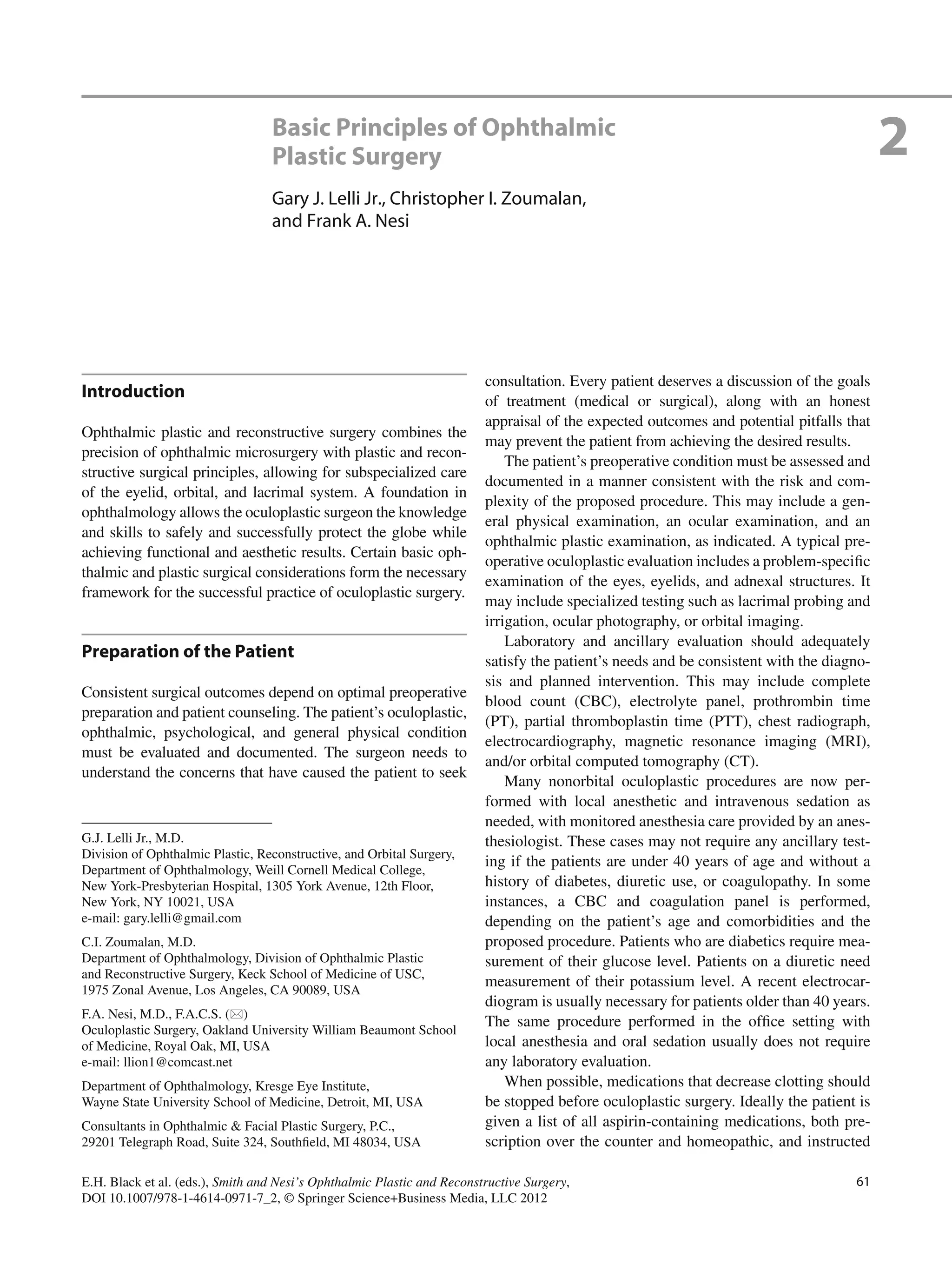 Smith and nesis ophthalmic plastic and reconstructive surgery | PDF