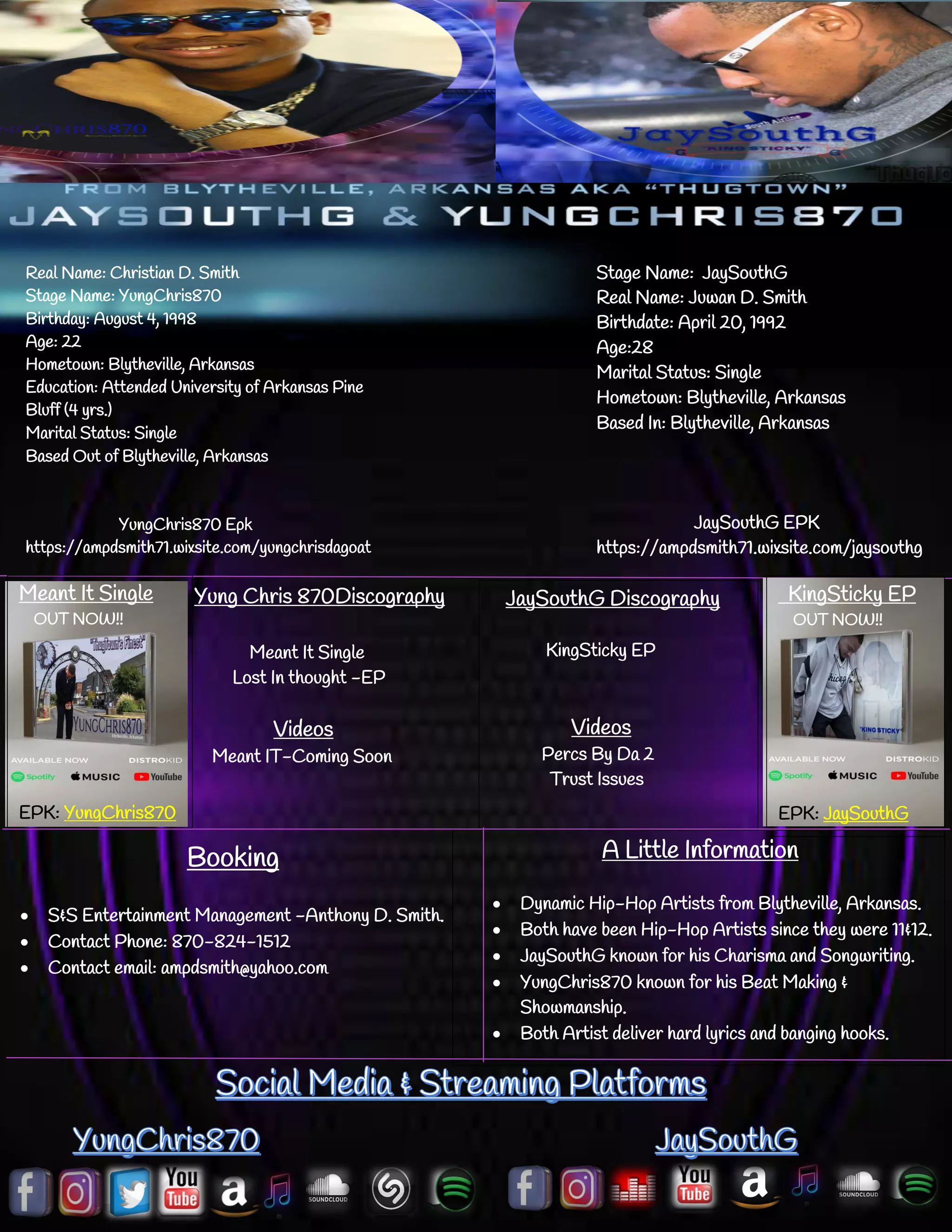 JaySouthG & YungChris870 One Sheet | PDF