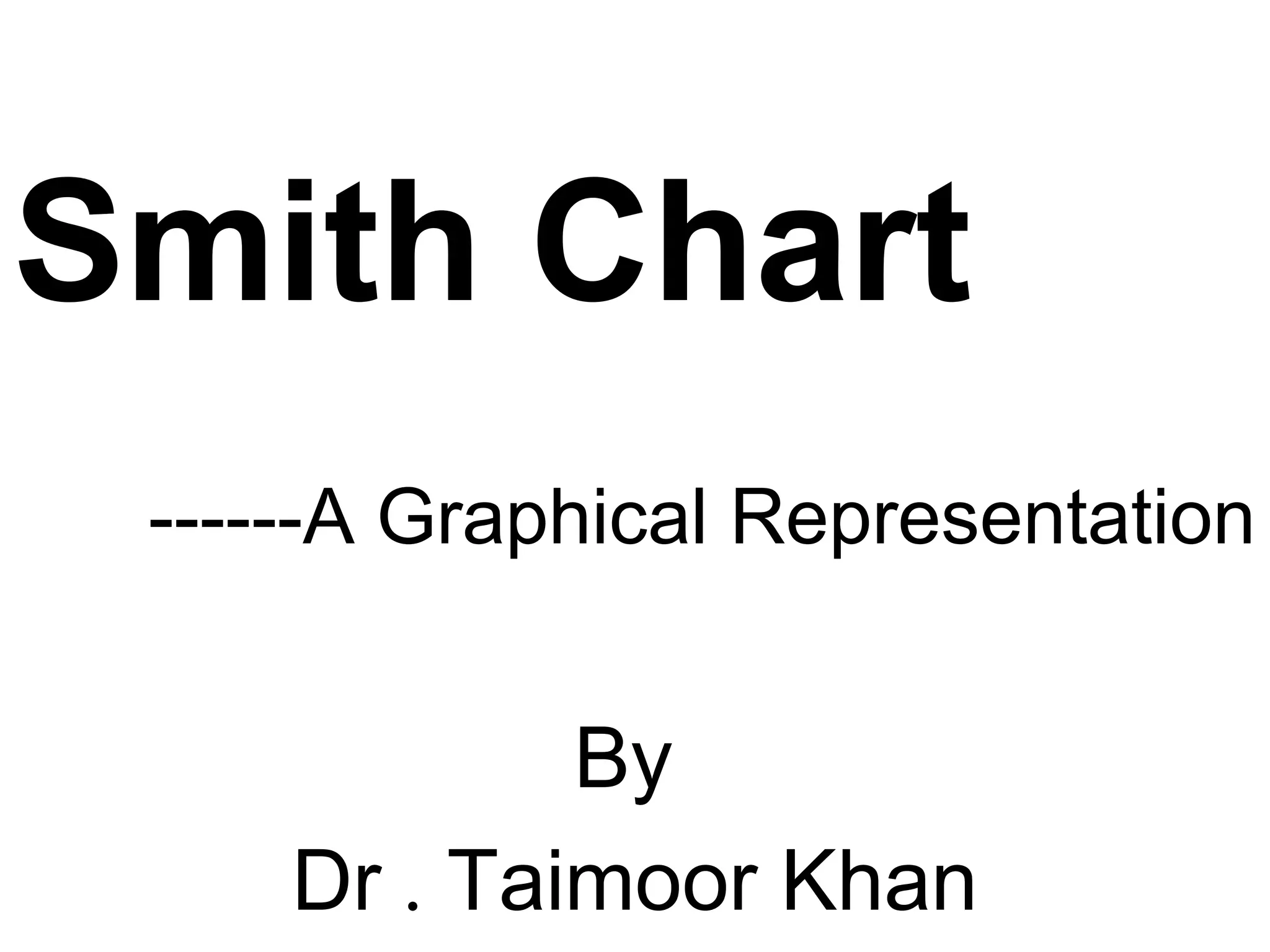 Smith chart:A graphical representation. | PPT
