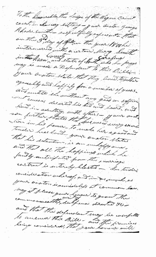 Smith, george rhodes 1823 wayne co ky divorce | PDF