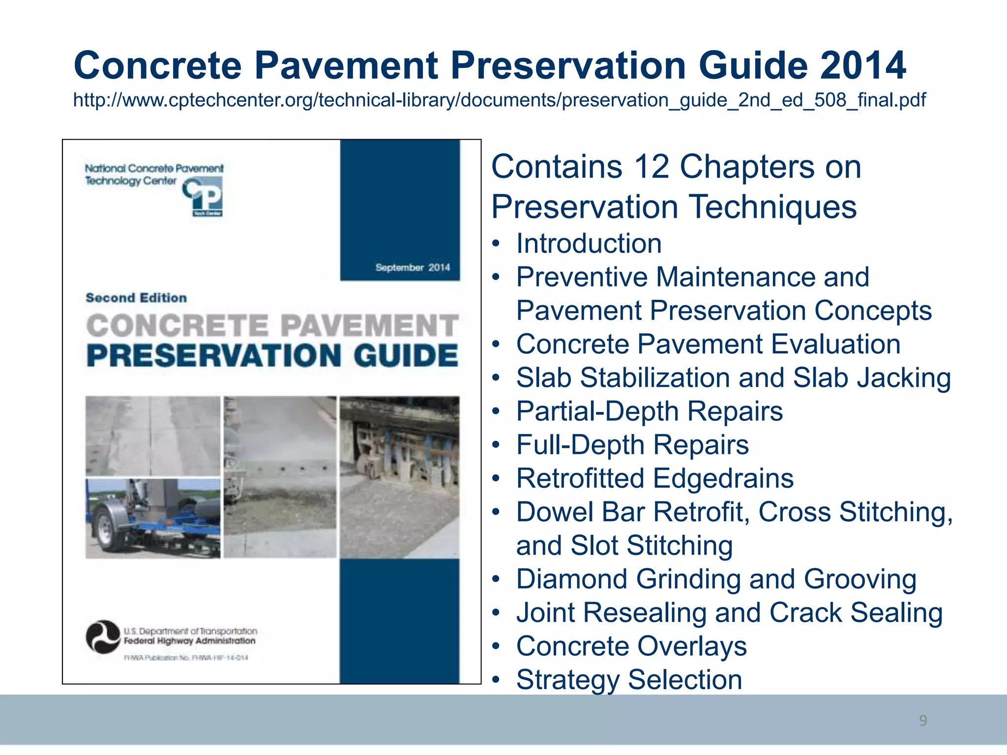 Proper Maintenance for the Long Life of Concrete Pavements | PPTX