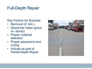 Proper Maintenance for the Long Life of Concrete Pavements | PPTX