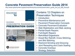Proper Maintenance for the Long Life of Concrete Pavements | PPTX