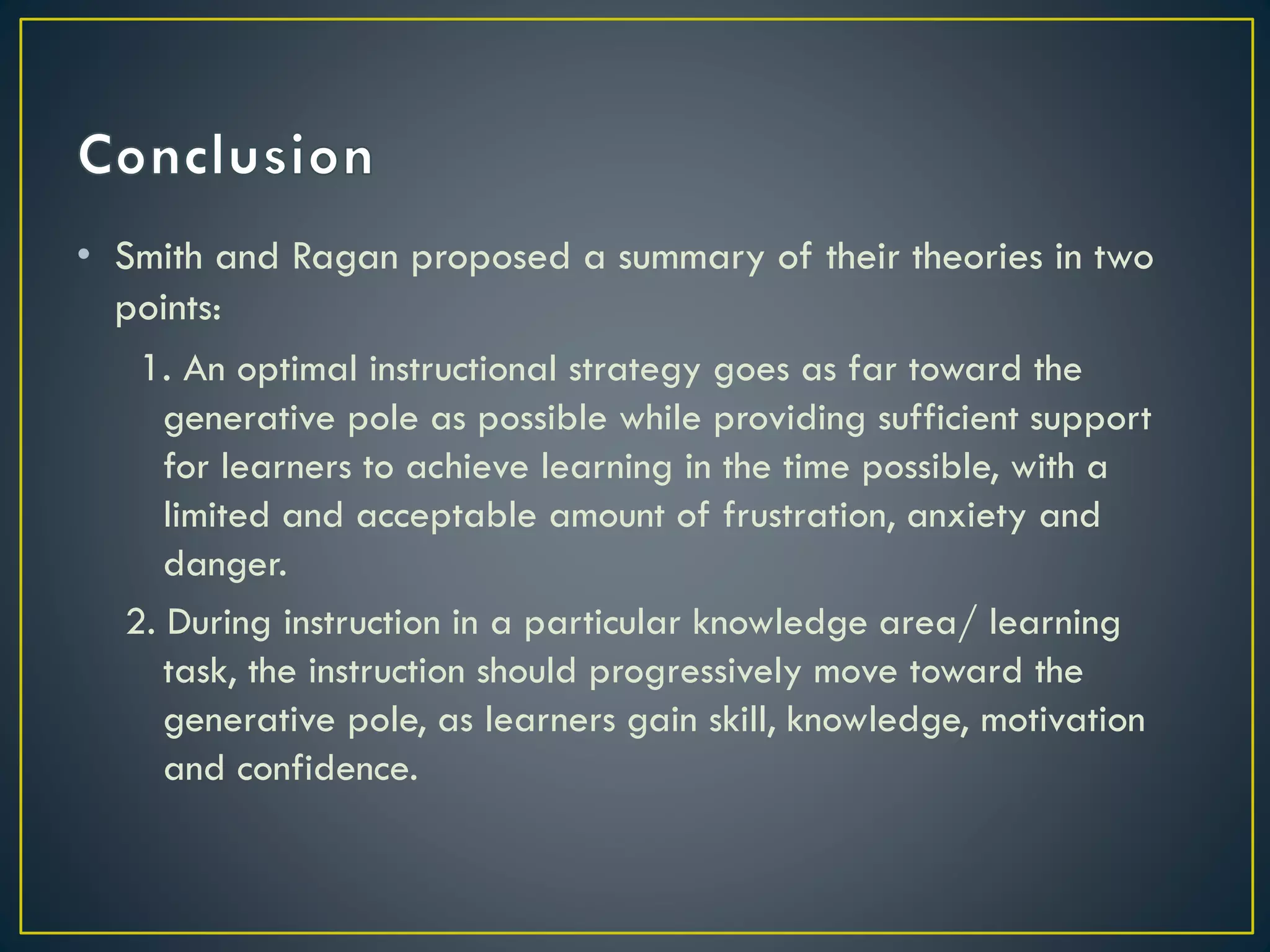 Smith & ragan instructional design theory | PPTX