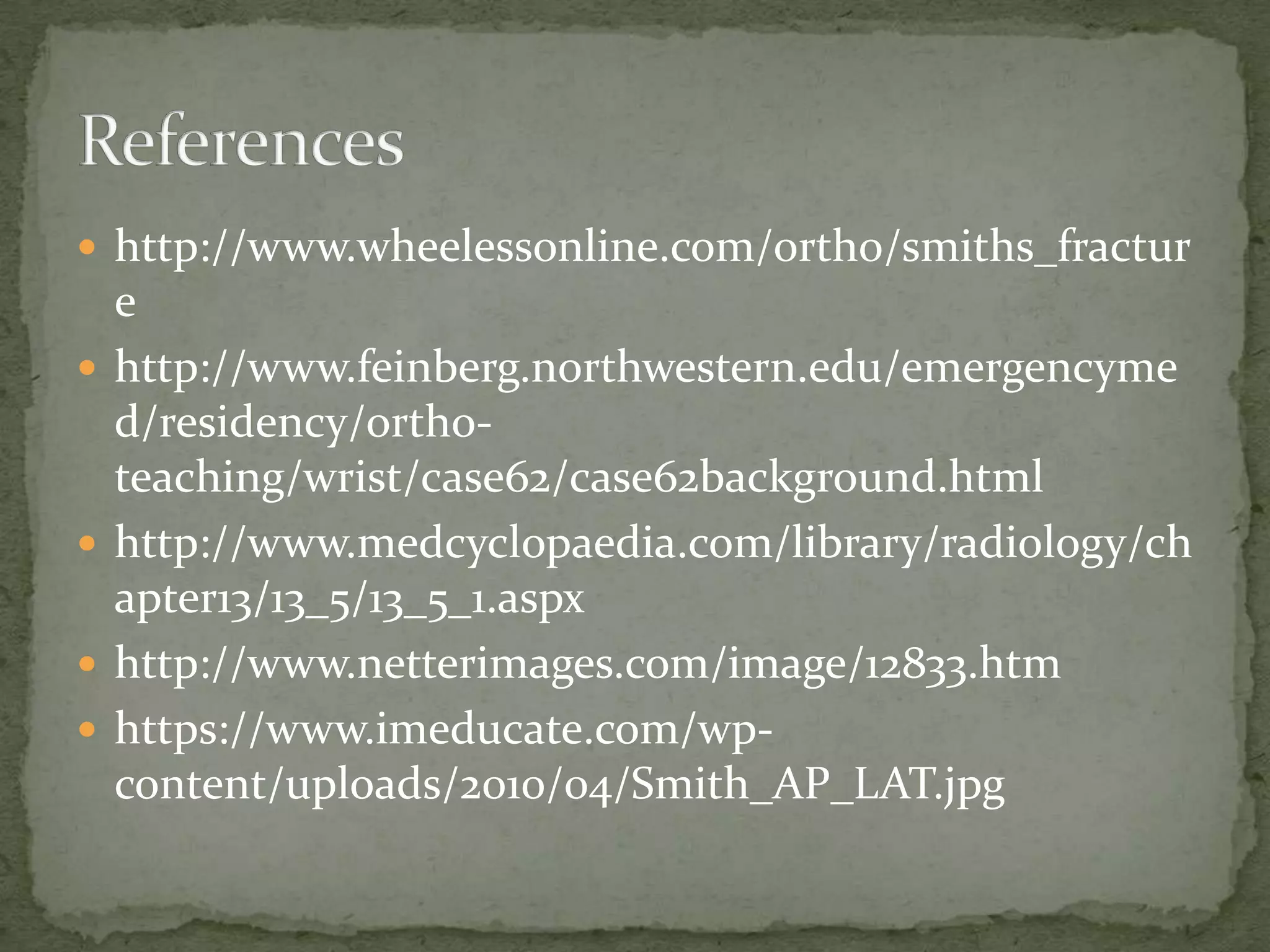 Smith’s fracture | PPTX