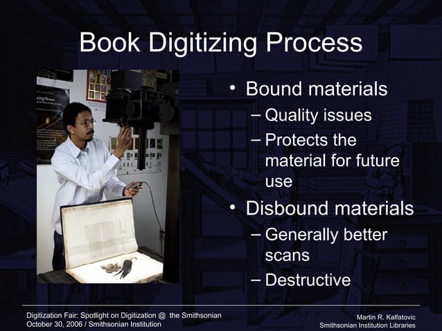 Smithsonian Institution Libraries Digital Library Program | PPT | Computing | Technology & Computing