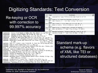 Smithsonian Institution Libraries Digital Library Program | PPT | Computing | Technology & Computing