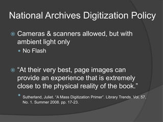 University of Montana Digitization at the National Archives | PPTX