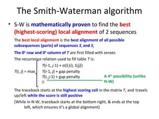 The Smith Waterman algorithm | PPT