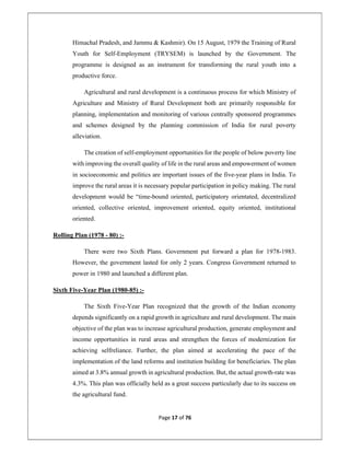 “A STUDY OF SUSTAINABLE RURAL DEVELOPMENT IN INDIA | PDF