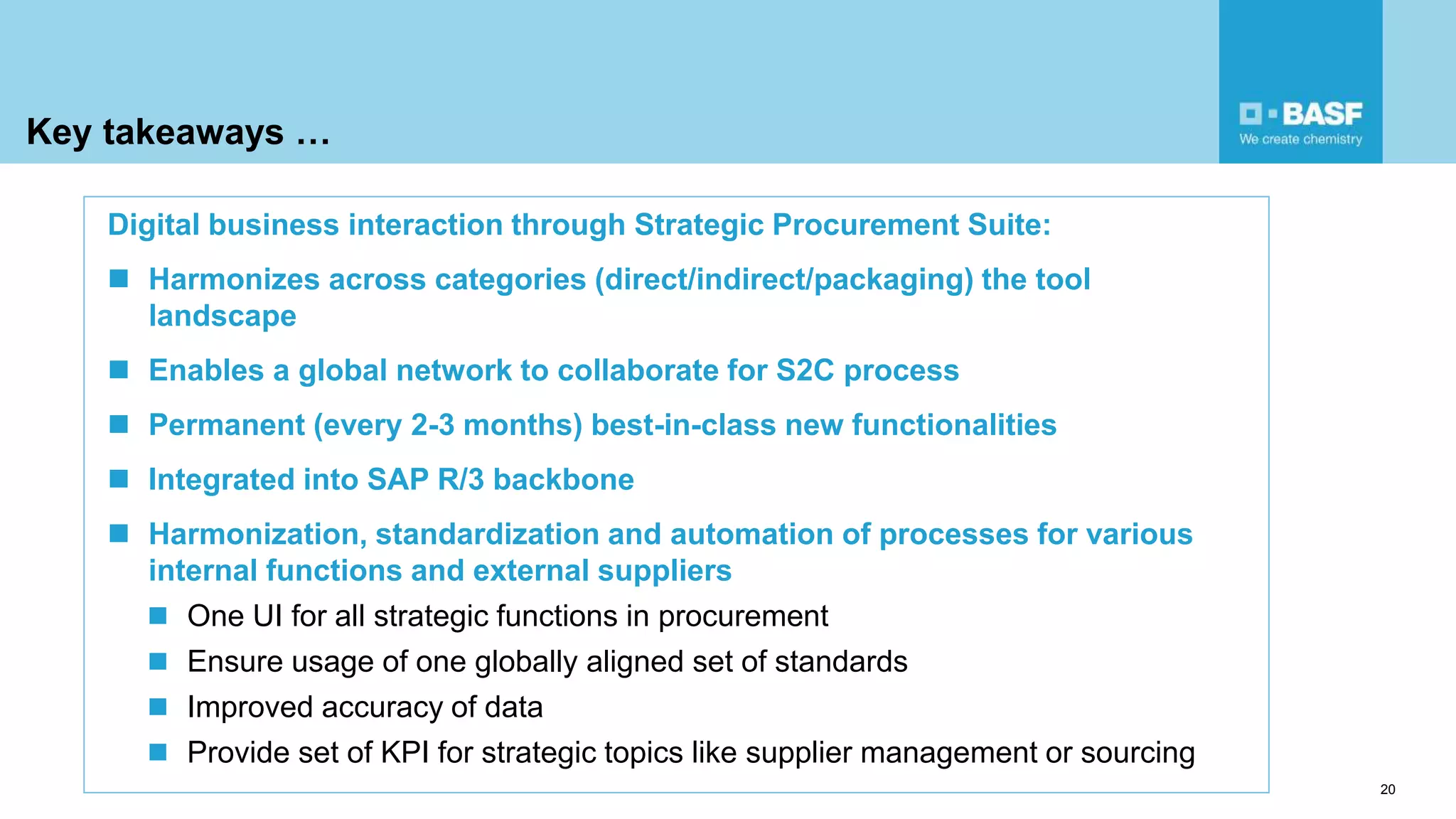 Strategic Procurement at BASF: Transforming Strategic Supplier Management at a World-Leading ...