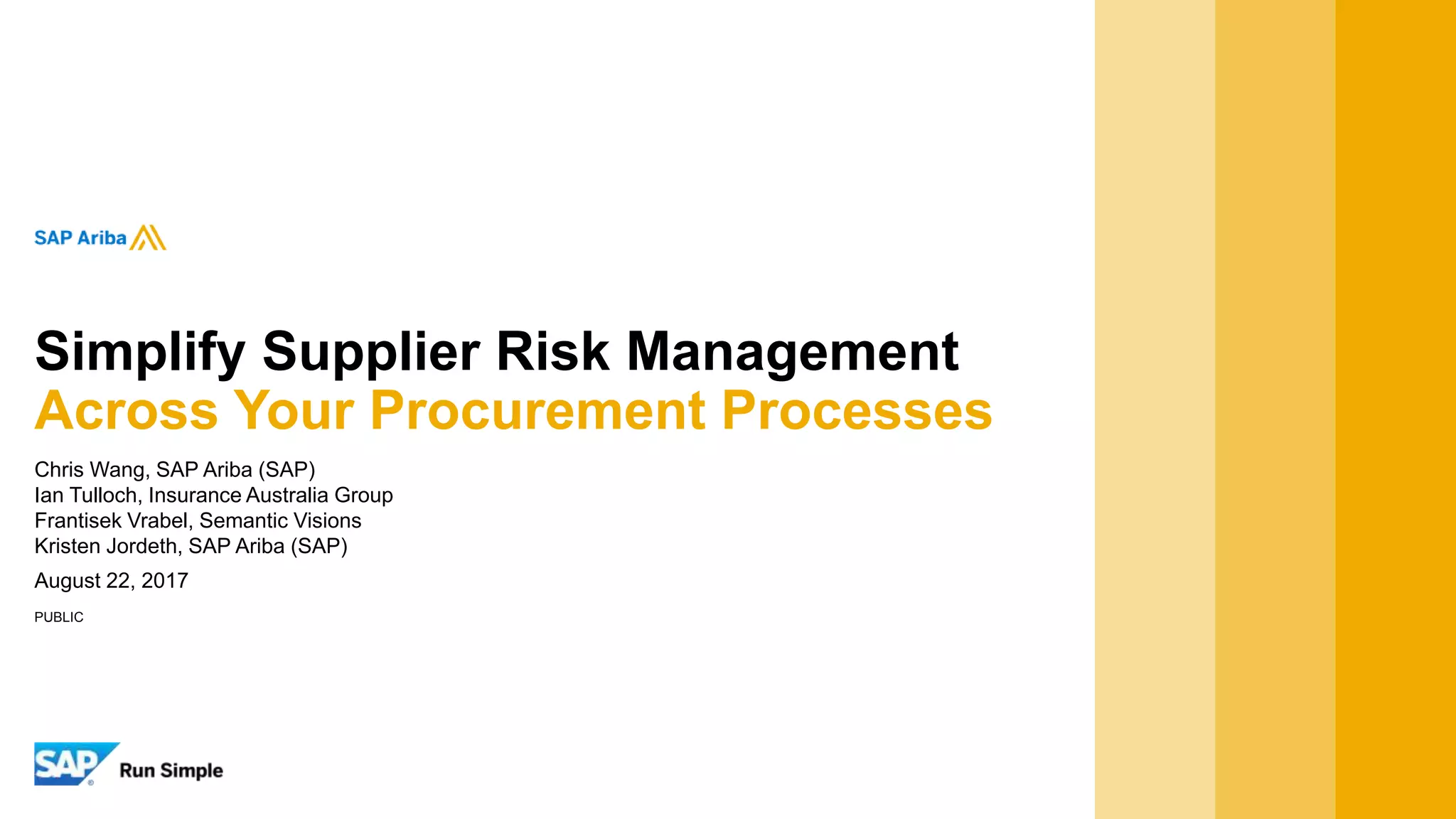 Simplify Supplier Risk Management Across Your Procurement Processes ...