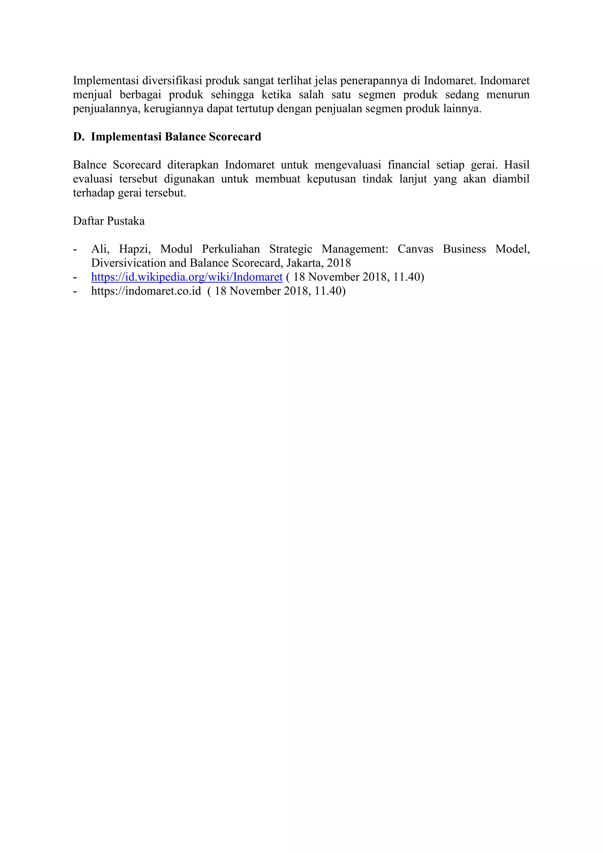 Sm, khoirul anwar, hapzi ali, canvas business model, diversification and balance scorecard ...