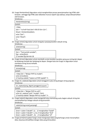 Fungsi-Fungsi PHP | PDF